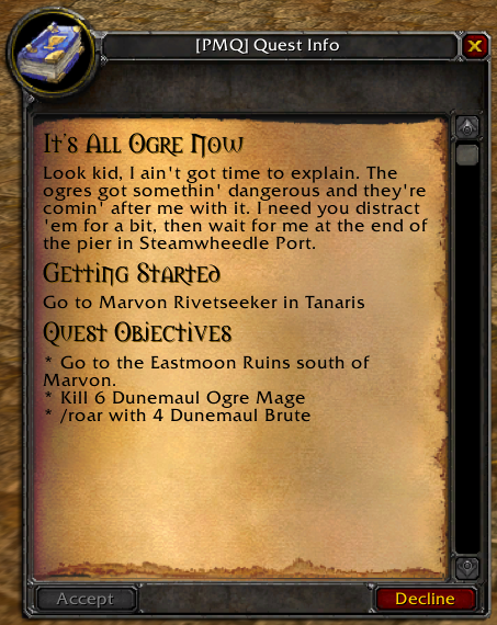 How quests are played in PMQ | PlayerMadeQuests